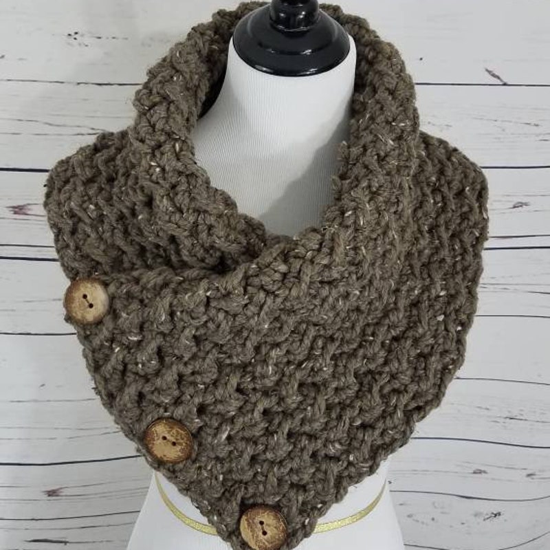 Button Scarf - Etsy