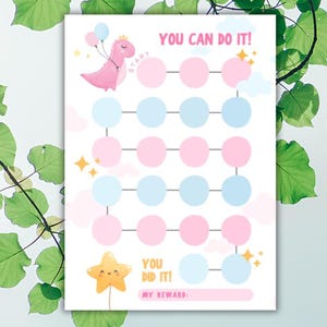 Cute Playful Fun Kids Reward Chart Document - Etsy