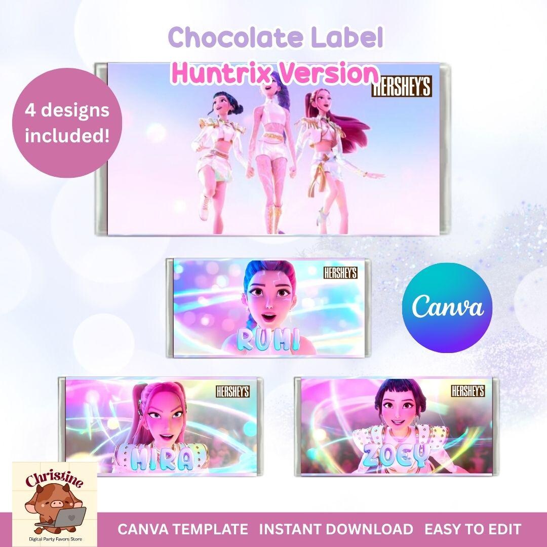 Kpop Demon Hunter Chocolate Label, Kpop Demon Hunter Candy Wrapper, Kpop Demon Hunter Chocolate ...