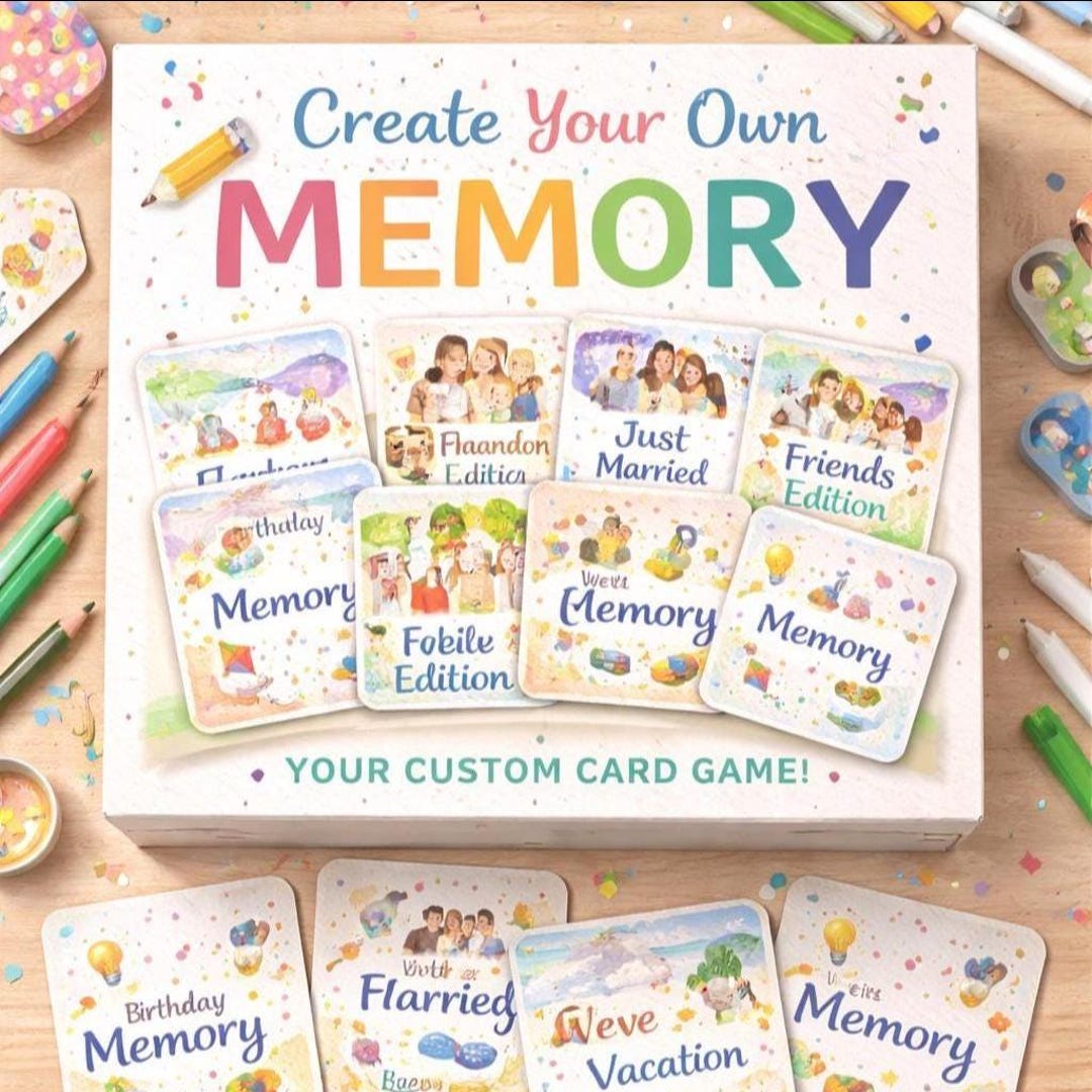 Custom Memory Game Printable | Create Your Own Photo Memory Cards ...
