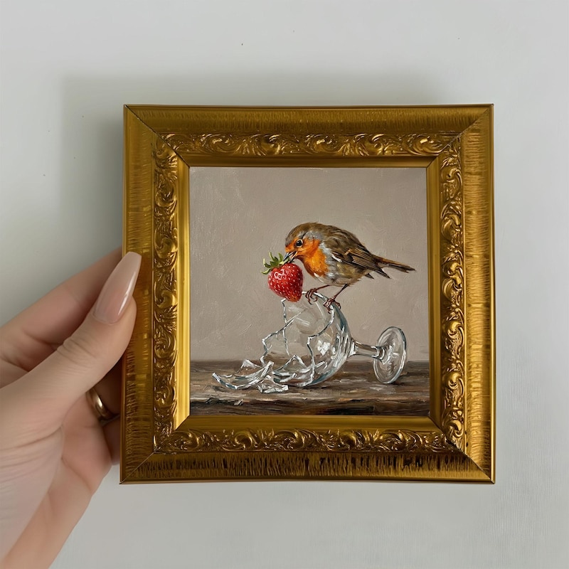 Robin Painting - Etsy