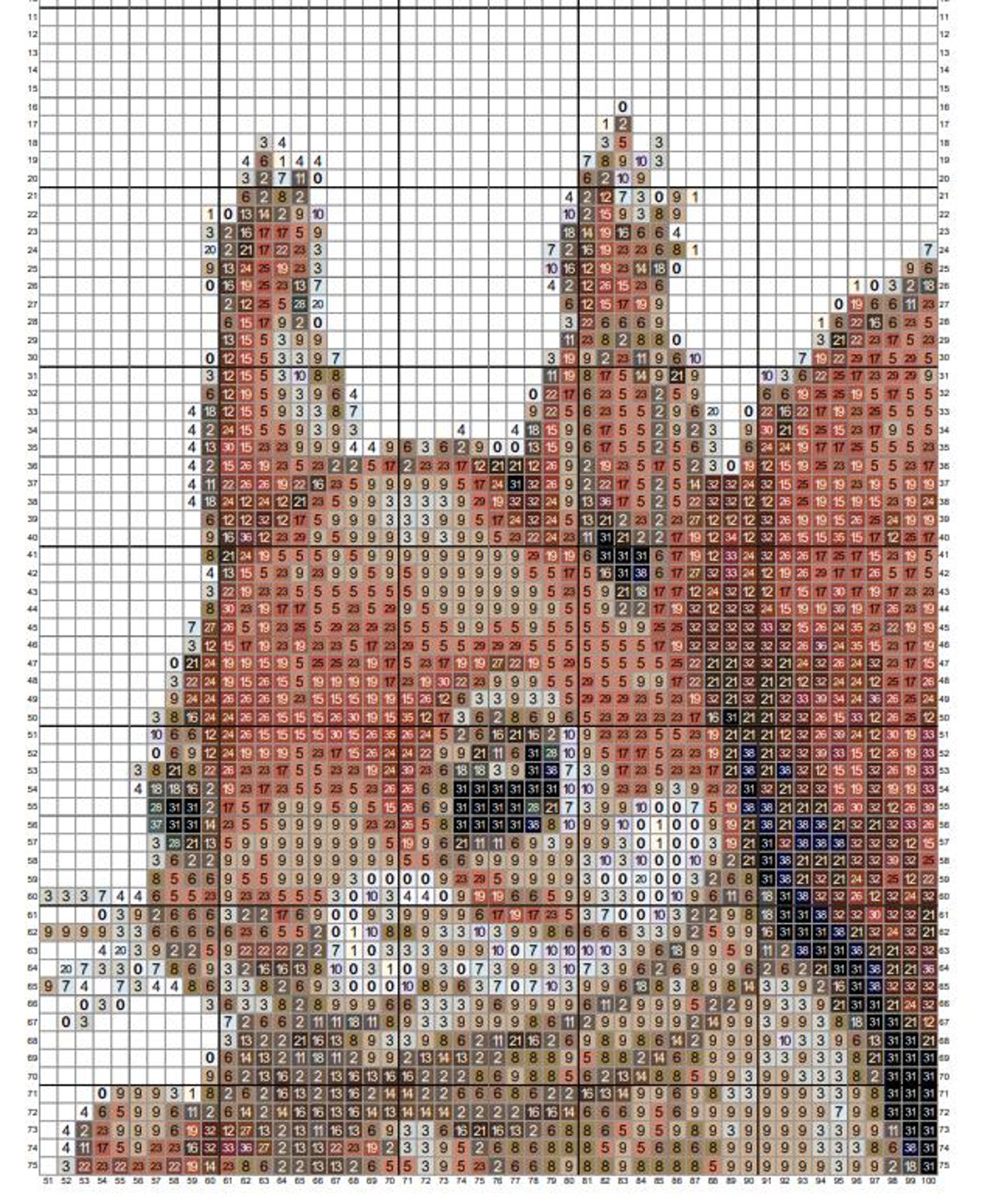 Squirrel Cross Stitch Pattern in PDF Format, Cozy Forest Pattern ...