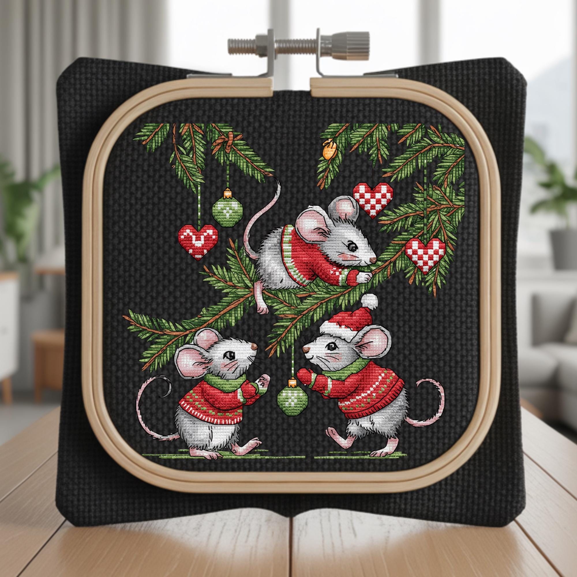 Mice Stitch Pattern, Holiday Mouse Chart, Cross Stitch PDF Download - Etsy