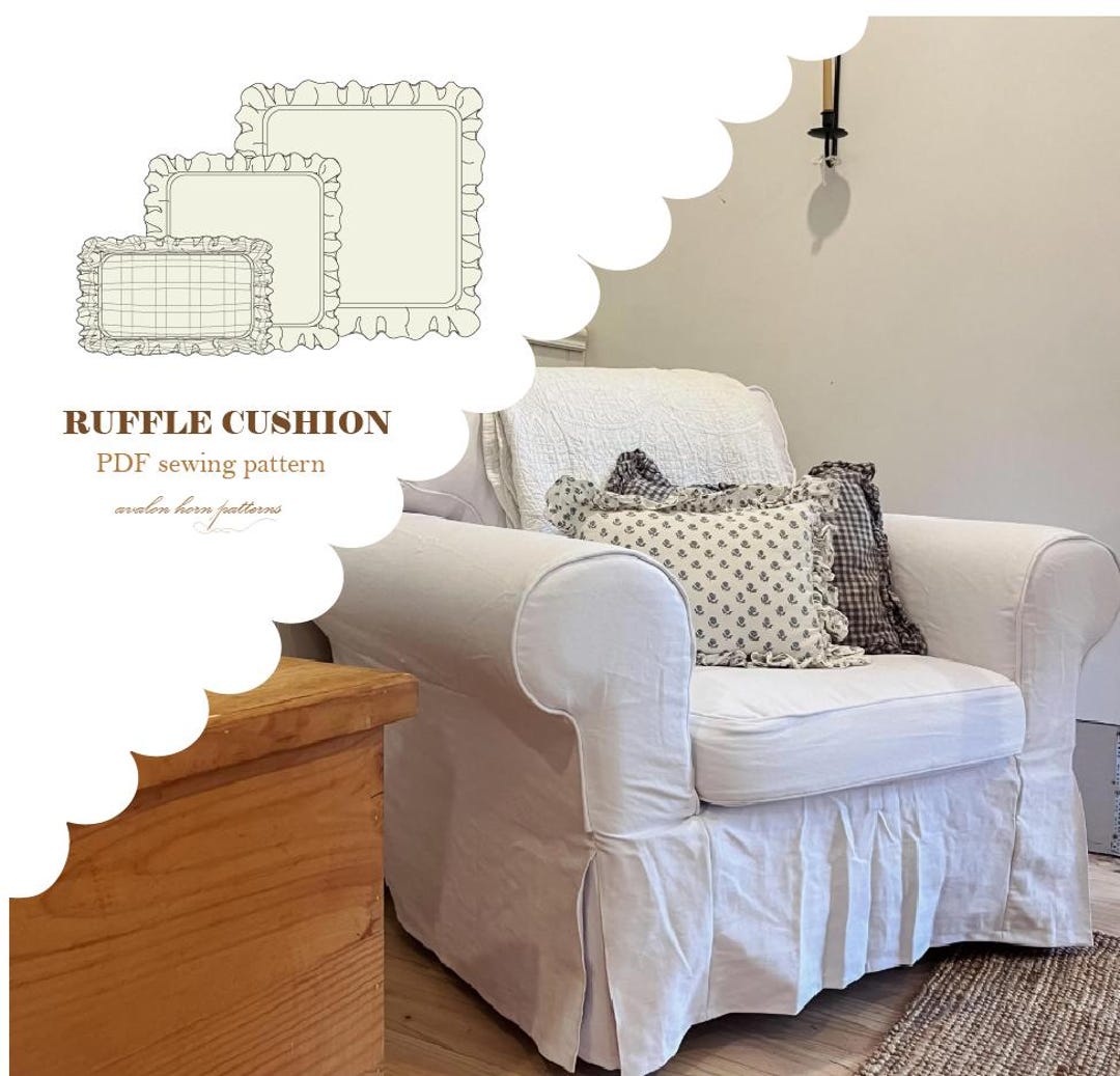 Ruffle Cushion Sewing Pattern - Etsy
