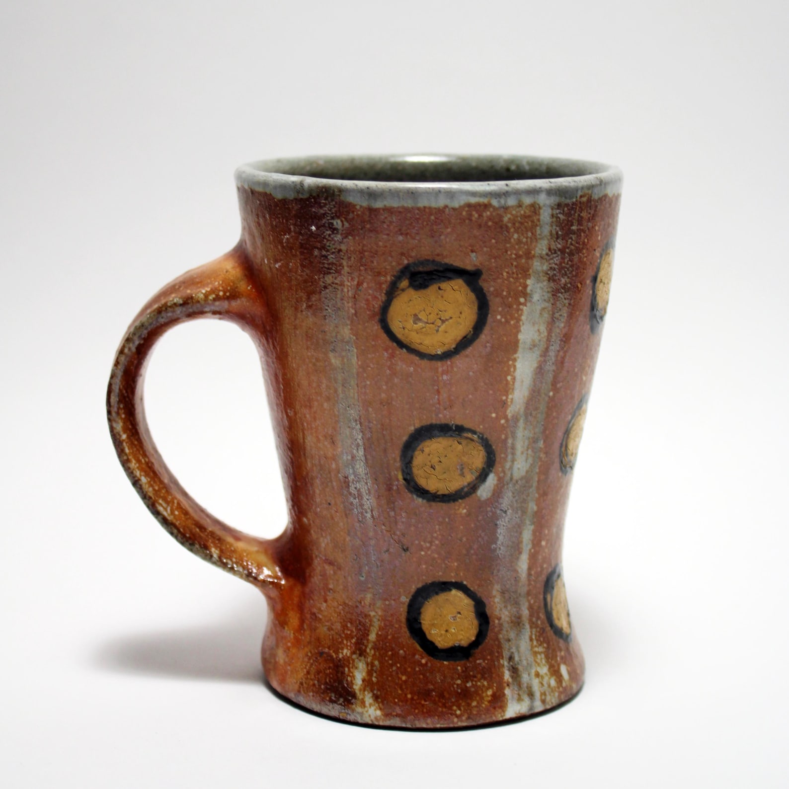Yellow Dot Motif Hourglass Mug - Handmade Ceramic Mug - Etsy