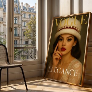 Vogue Elegance Fashion Wall Art Digital Print Red Lip Beauty Glam ...