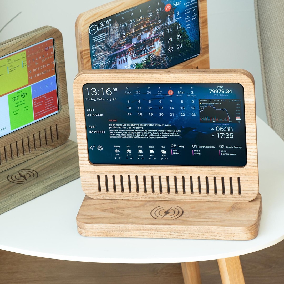 Desk Calendar With Wireless Charging – Digital Planner, Home Organizer ...