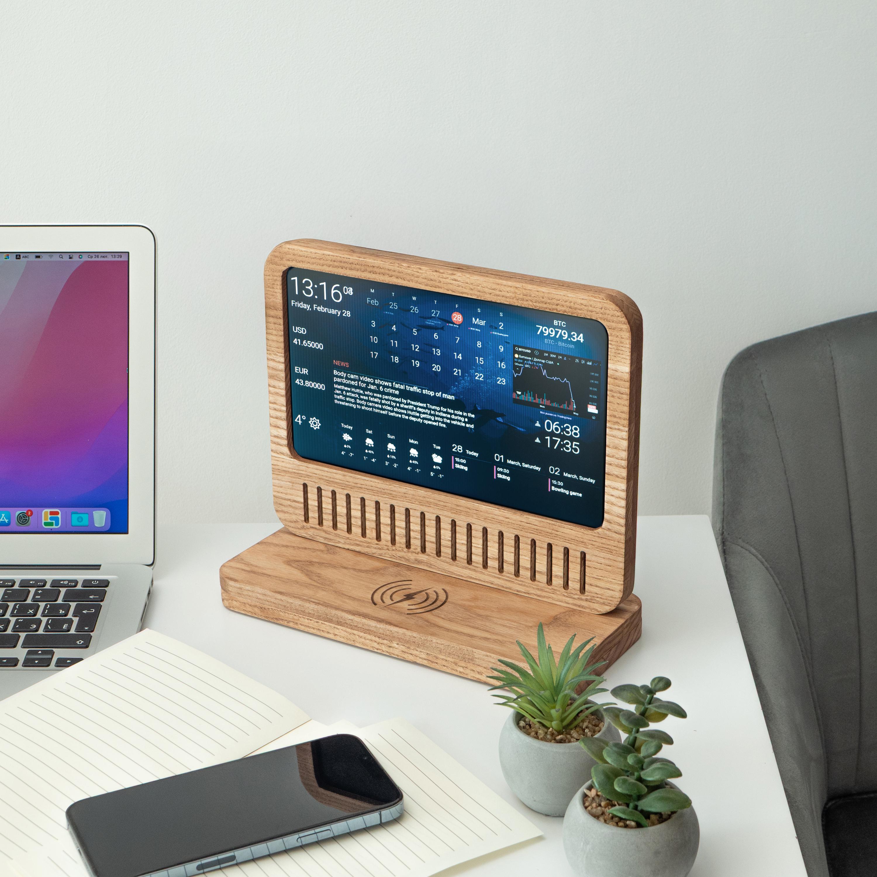 Desk Calendar With Wireless Charging – Digital Planner, Home Organizer ...