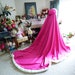 Valentine Queen Bridal Cape Pageant-train 55/104 Inch Hot-pink / Pink ...
