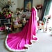 Valentine Queen Bridal Cape Pageant-train 55/104 Inch Hot-pink / Pink ...