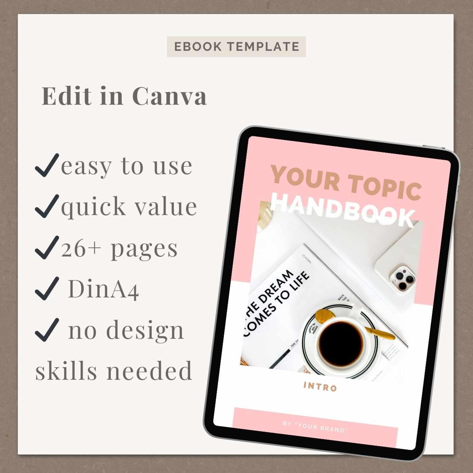 Editable E-book Template | Business Canva E-book Template in A4 Format ...