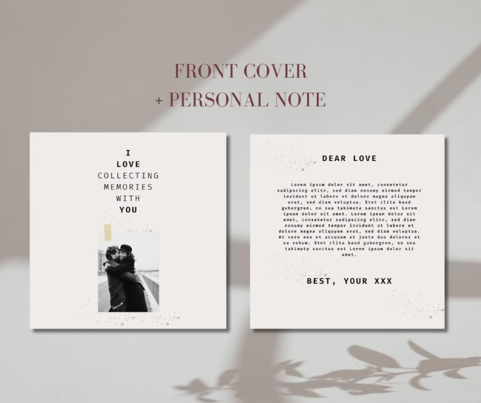 Photo Book Template to Personalize “I Love You” | Photo Album Template ...