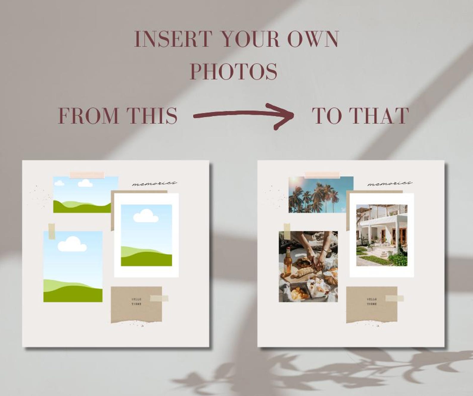 Photo Book Template to Personalize “I Love You” | Photo Album Template ...