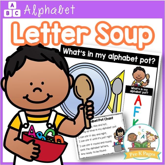 Alphabet Soup Literacy Activity | Letter Recognition for Preschool and ...