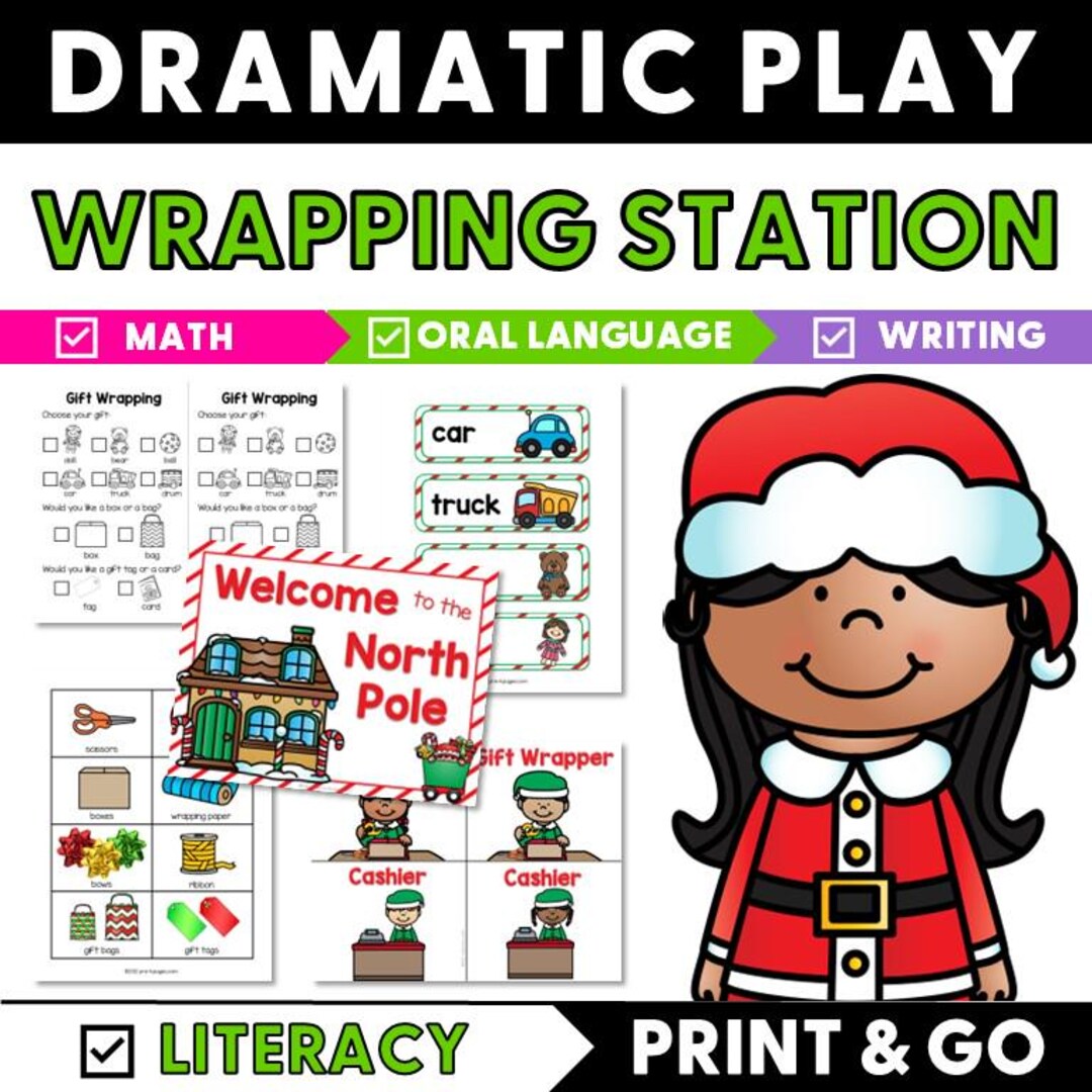 Holiday Wrapping Station Dramatic Play - Etsy