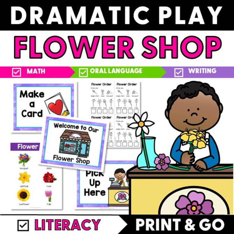Flower Shop Dramatic Play Printables for Preschool and Pre-k - Etsy