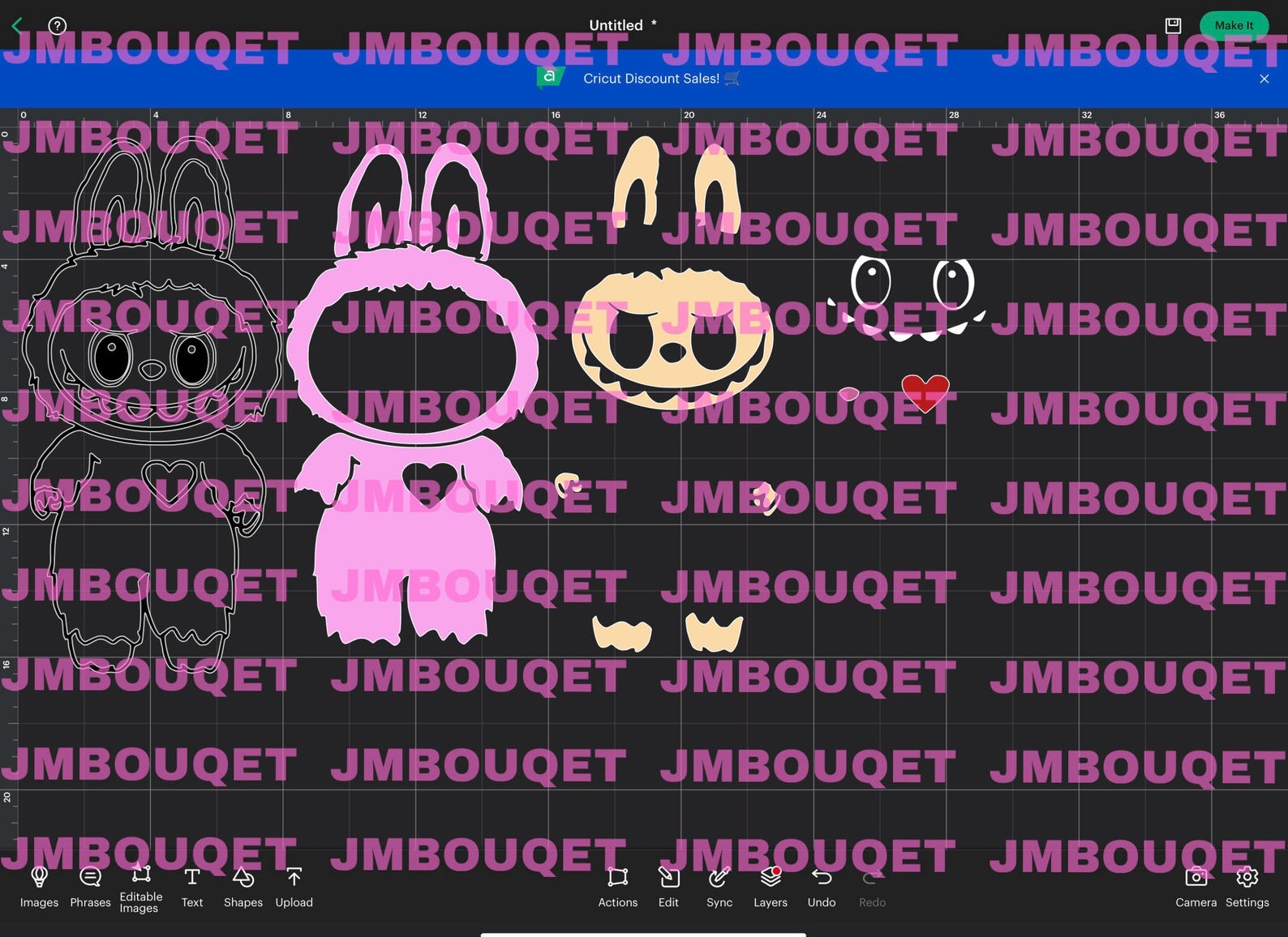 Paquete SVG de Labubu / Adorno para el día de San Valentín de Labubu ...