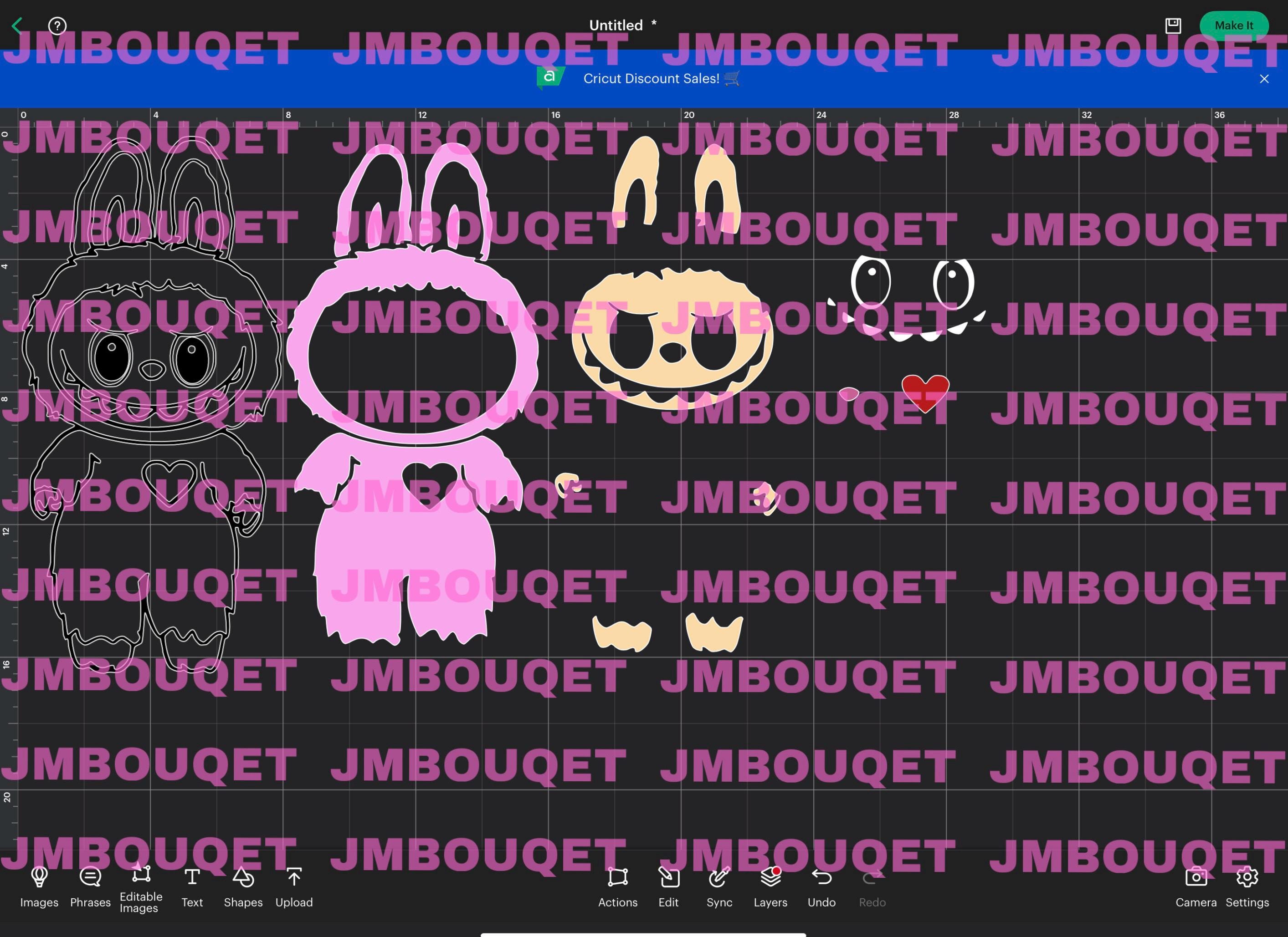 Paquete SVG de Labubu / Adorno para el día de San Valentín de Labubu ...