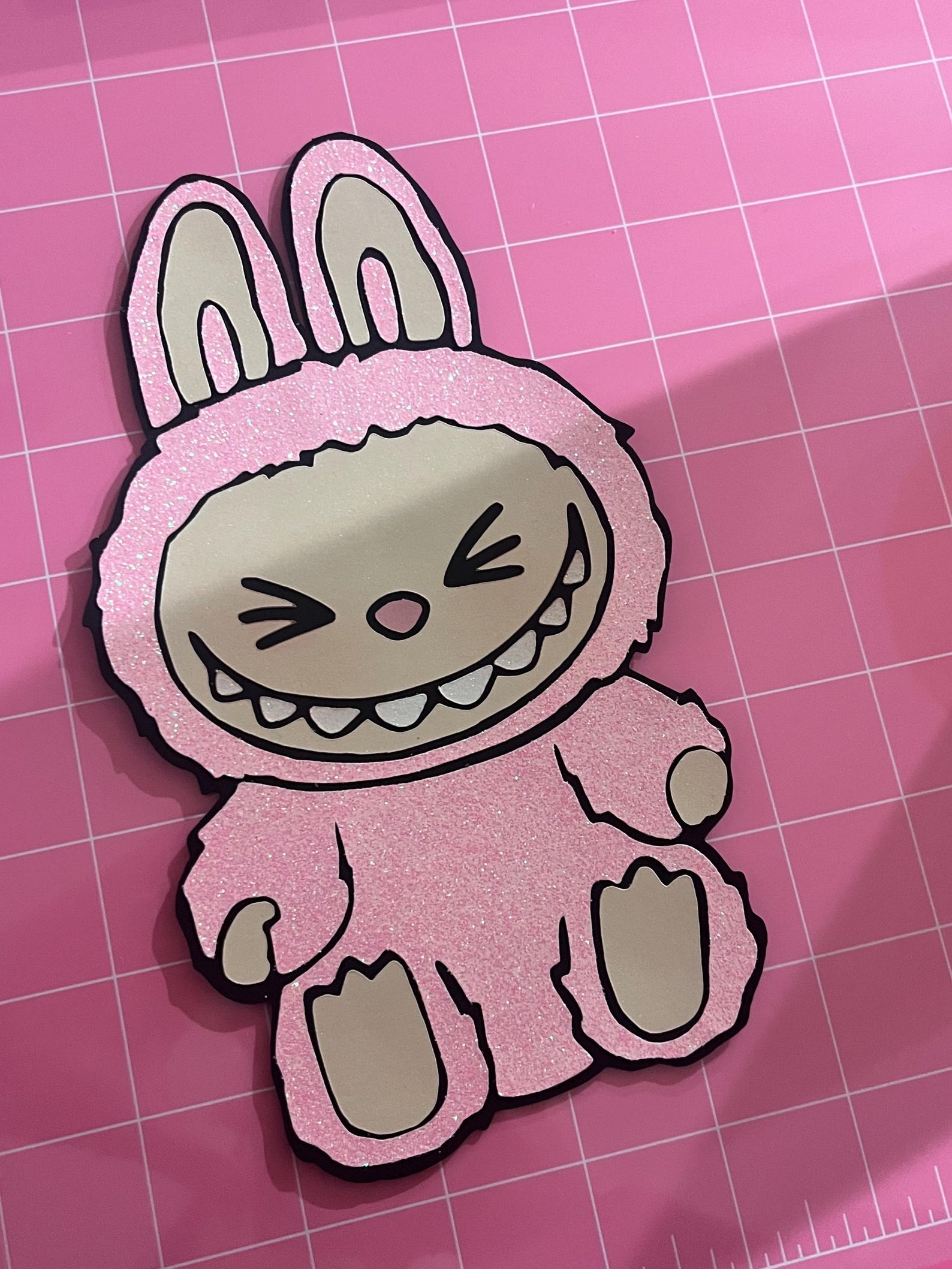 Seated Labubu SVG / Labubu Valentine’s Day Topper for Bouquets / SVG ...