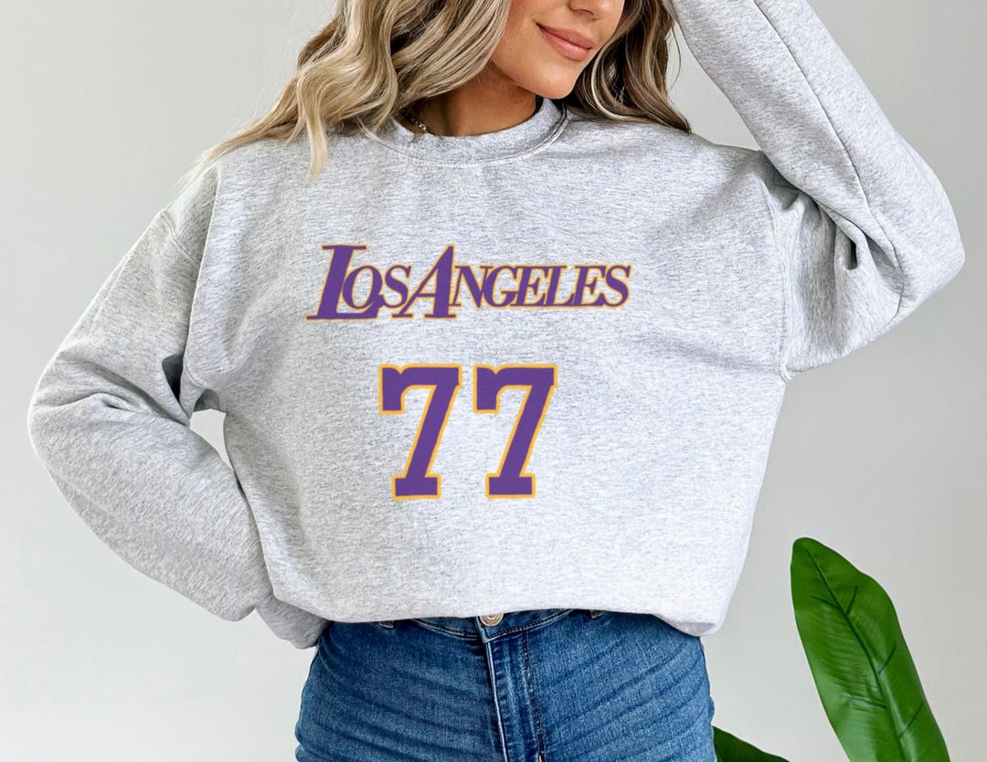 Luka Doncic Lakers Sweatshirt, LA Sweater, Los Angeles Basketball, Fun ...
