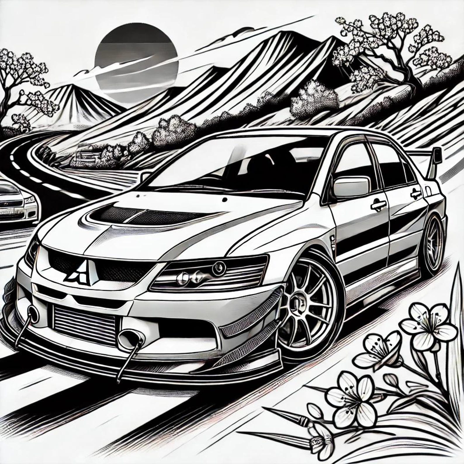 JDM Coloring Pages V1 Set of 5 - Etsy
