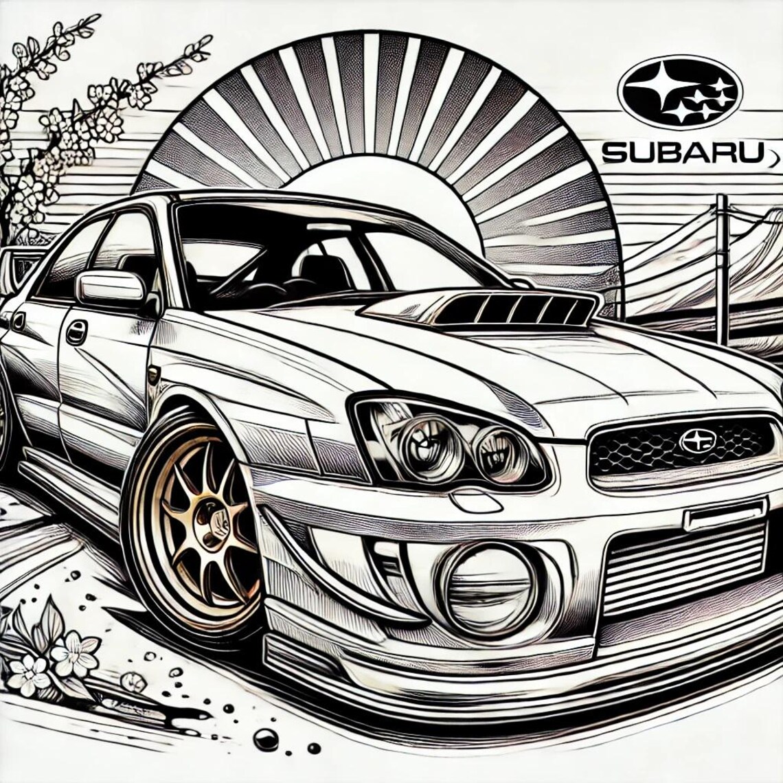 JDM Coloring Pages V1 Set of 5 - Etsy