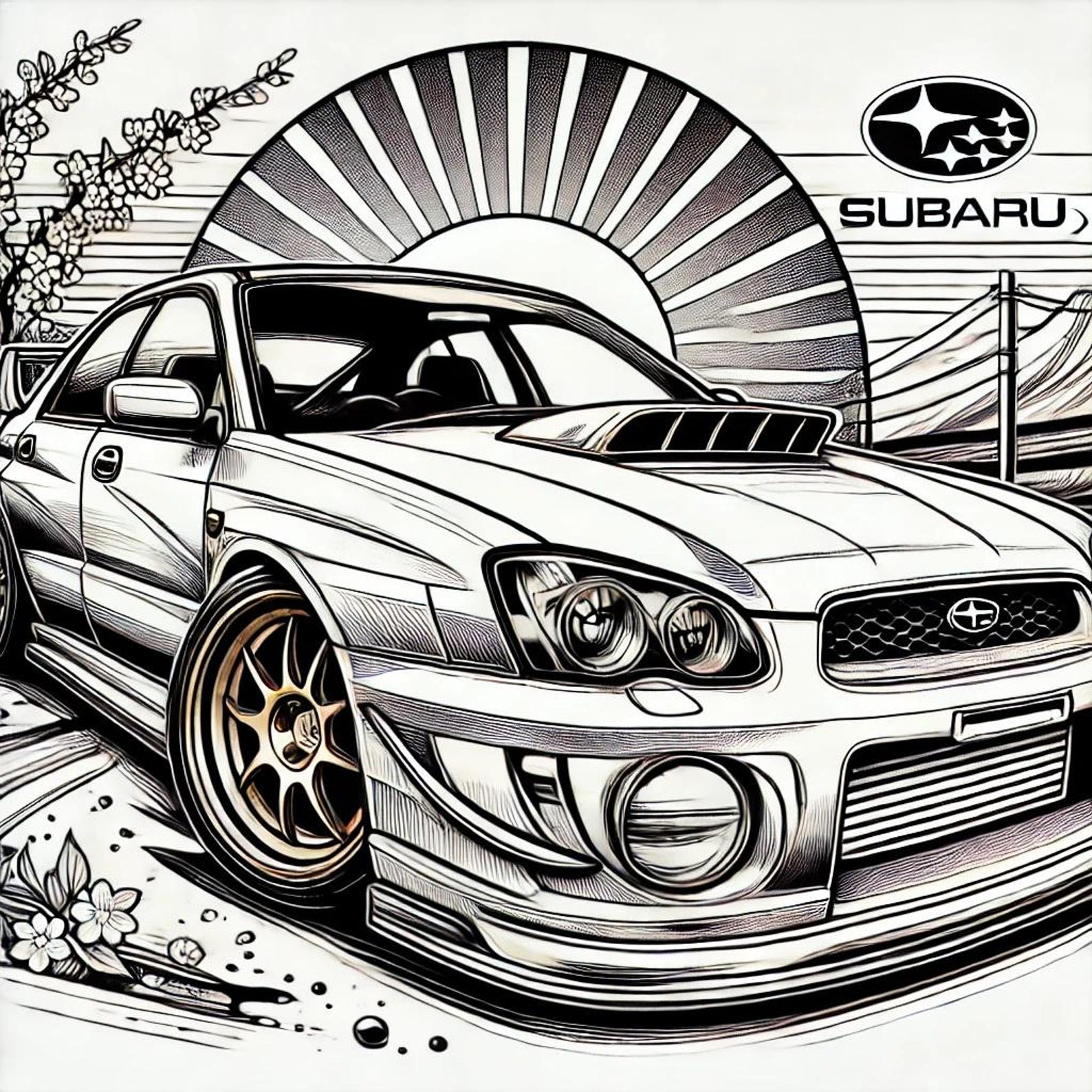 JDM Coloring Pages V1 Set of 5 - Etsy