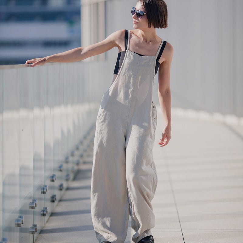 Linen Overalls - Etsy