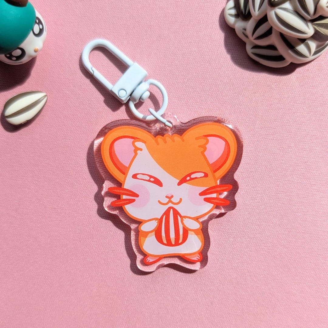 Hamtaro Epoxy Keychain | 2" | Kawaii Charm Accessory | Y2K | Kawaii Art ...
