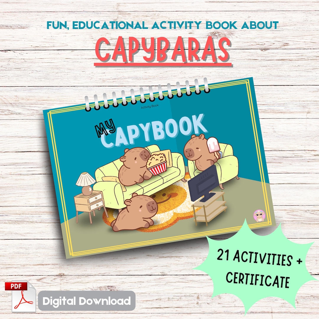 Capybara Activity Book | Busy Book | Personalised | Digital Download ...