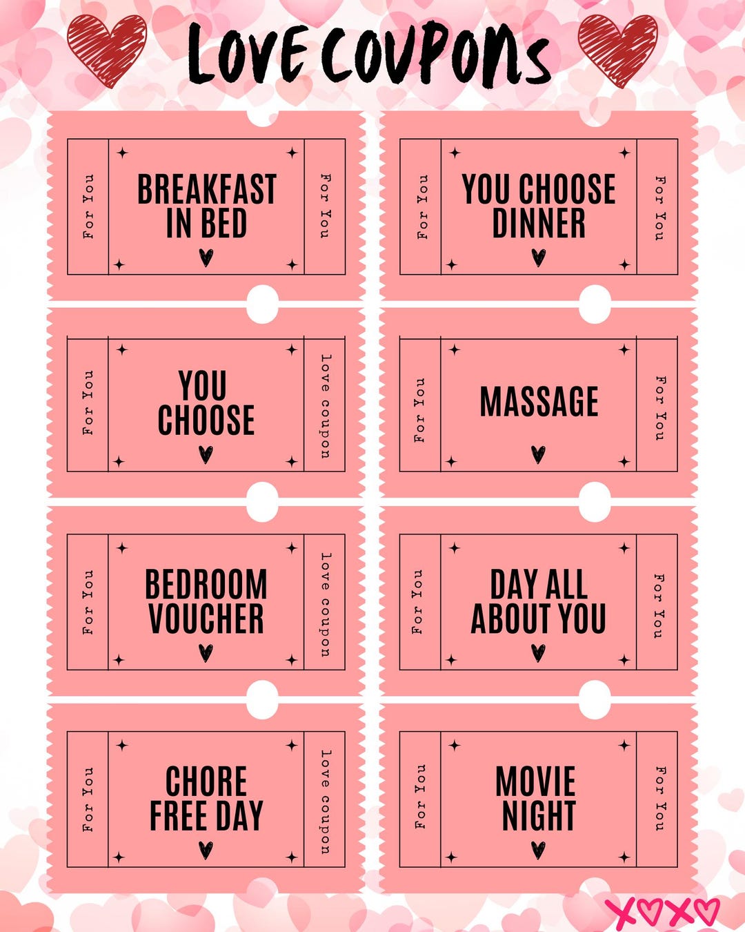 Valentines Love Coupons - Etsy