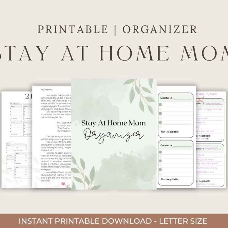 Stay at Home Mom Planner - Etsy
