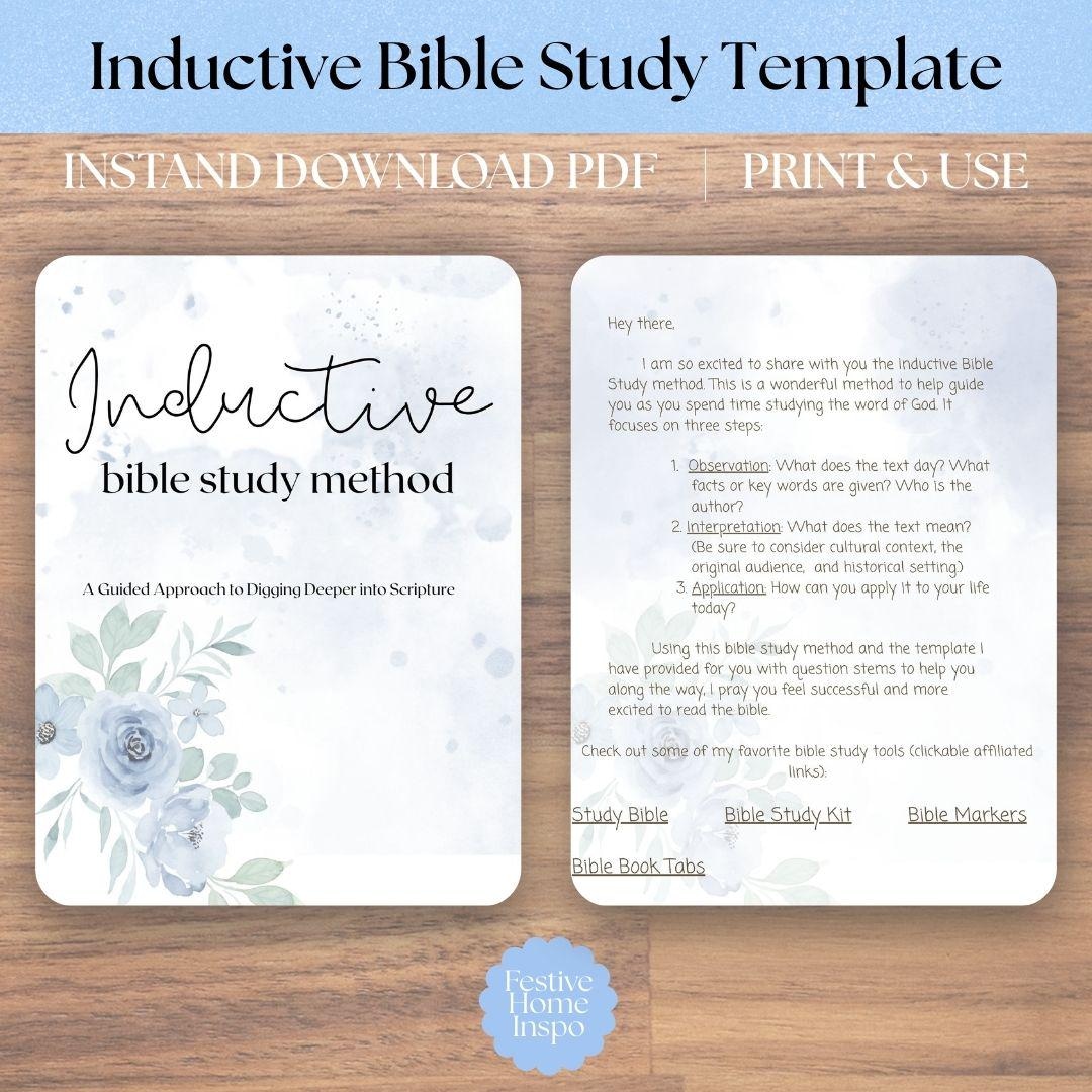 Printable Inductive Bible Study | Digital Download | Learn Scripture ...