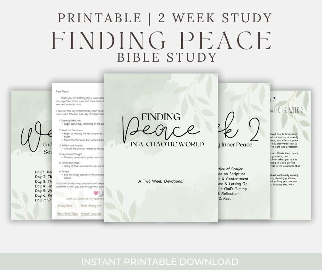 2 Week Bible Study on Peace | Bible Study Guide | Find Peace | Bible ...