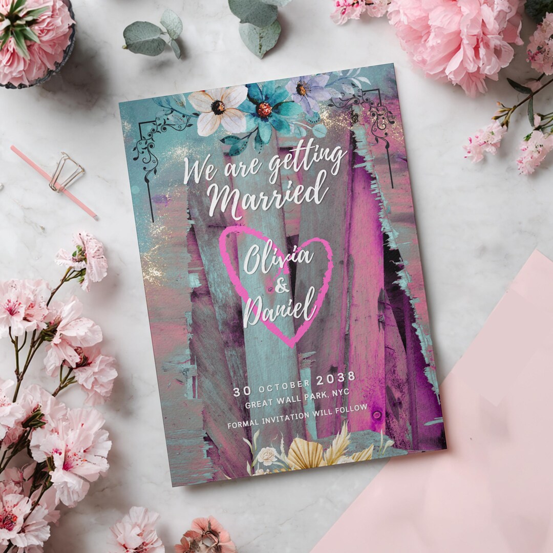 Elegant Wedding Invitation Template: Modern Editorial Design (digital ...