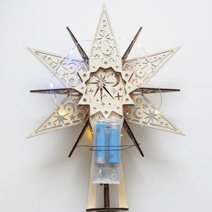 3D Christmas Star Tree Topper SVG, Laser Cut Plywood Template (digital ...
