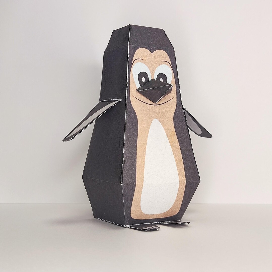 DIY Paper Penguin – Papercraft Model for Fun and Assembly - Etsy