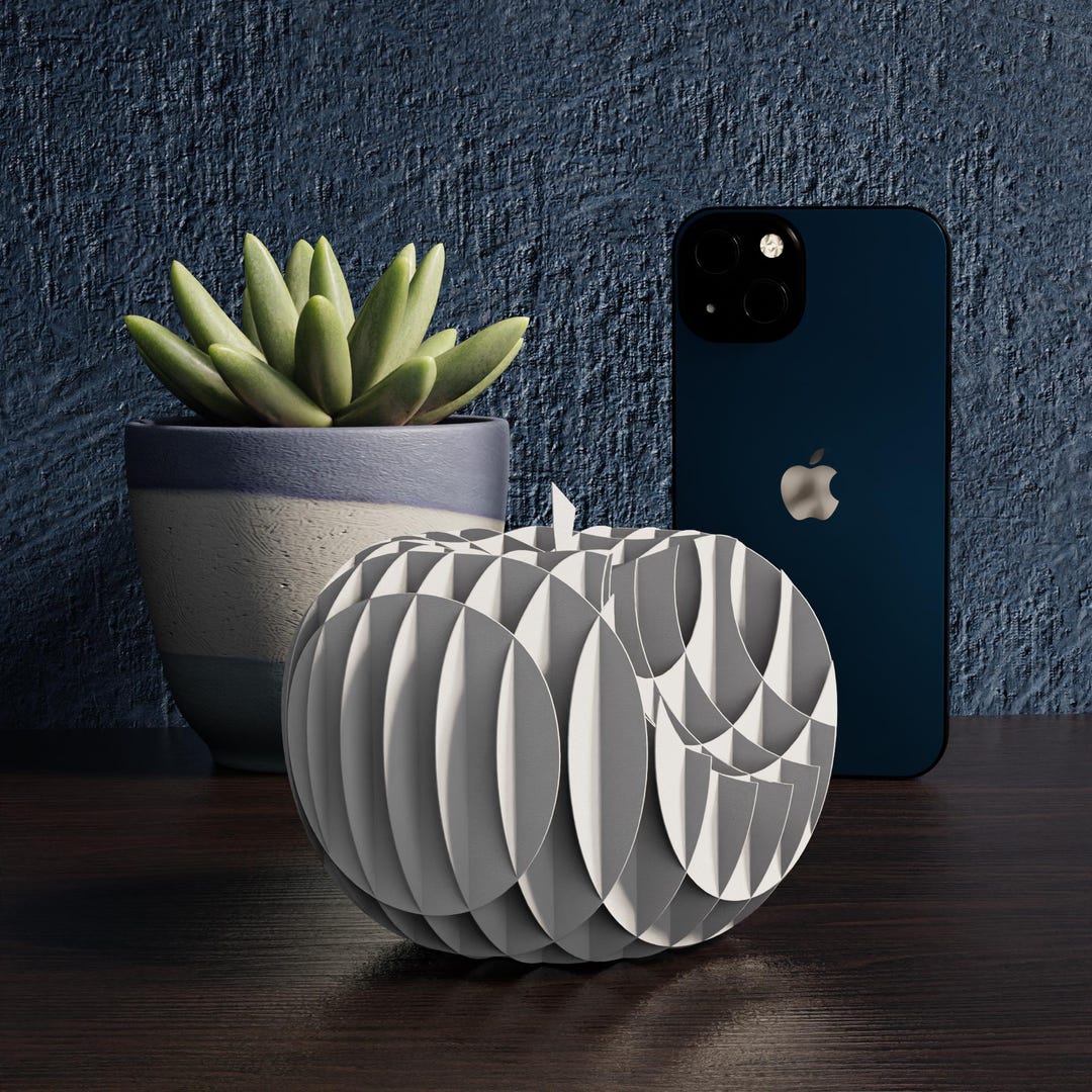 Bitten Apple 3D Sliceform | Cricut Project, DIY Paper Sculpture ...