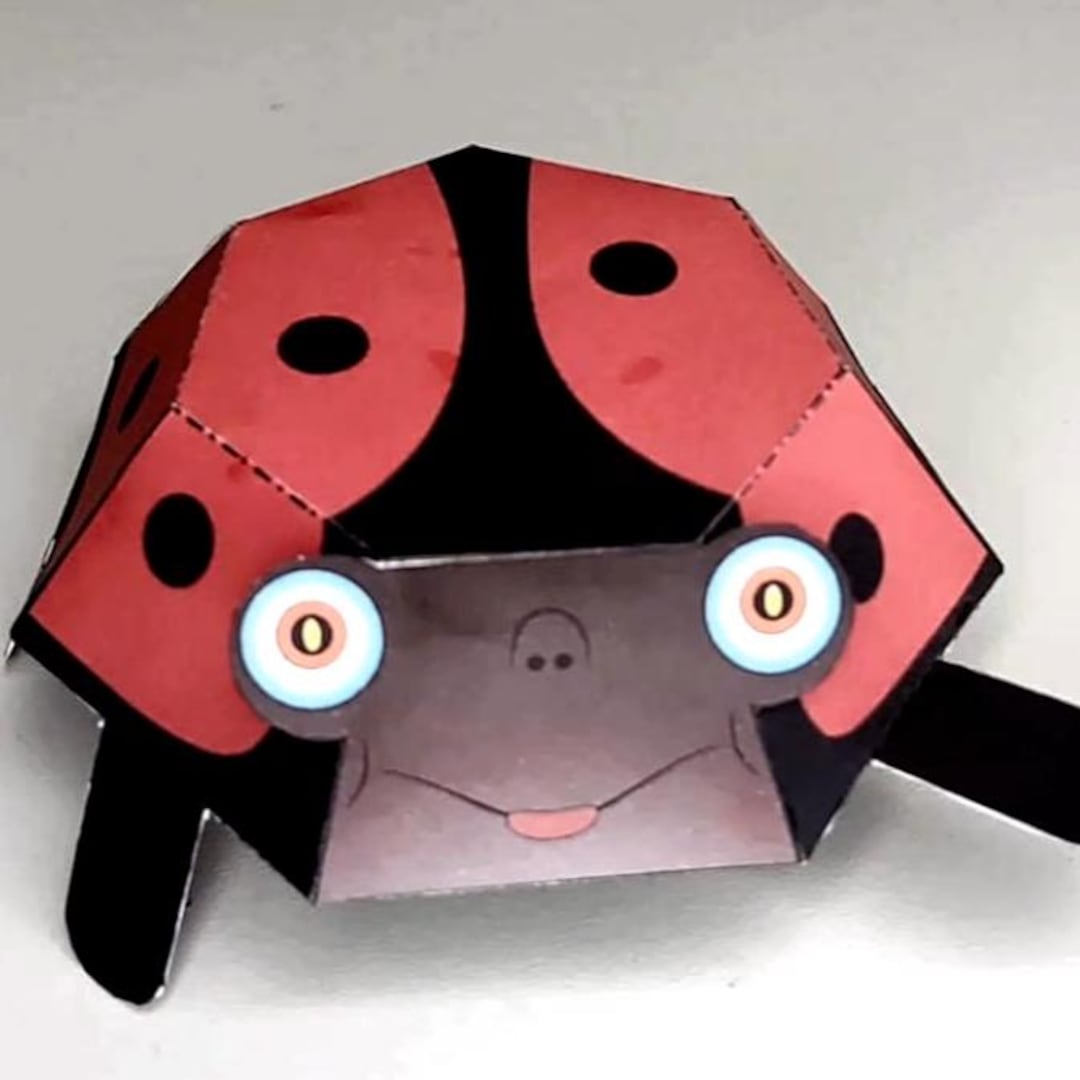 Ladybug Paper Craft Template - DIY Printable Papercraft Toy for Kids ...