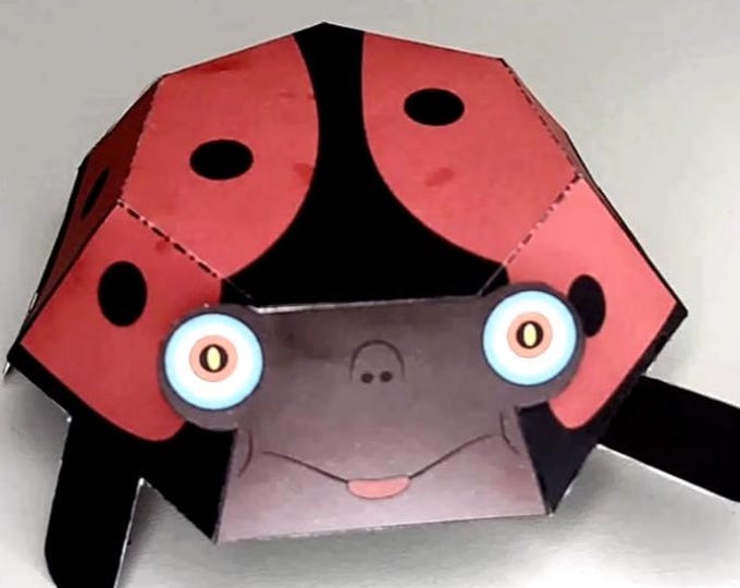 3D Ladybug Papercraft Template - Etsy Canada