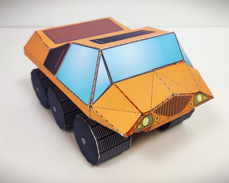 3D Paper Craft, Papercraft. Futuristic Mars Rover, Three-wheeled ...