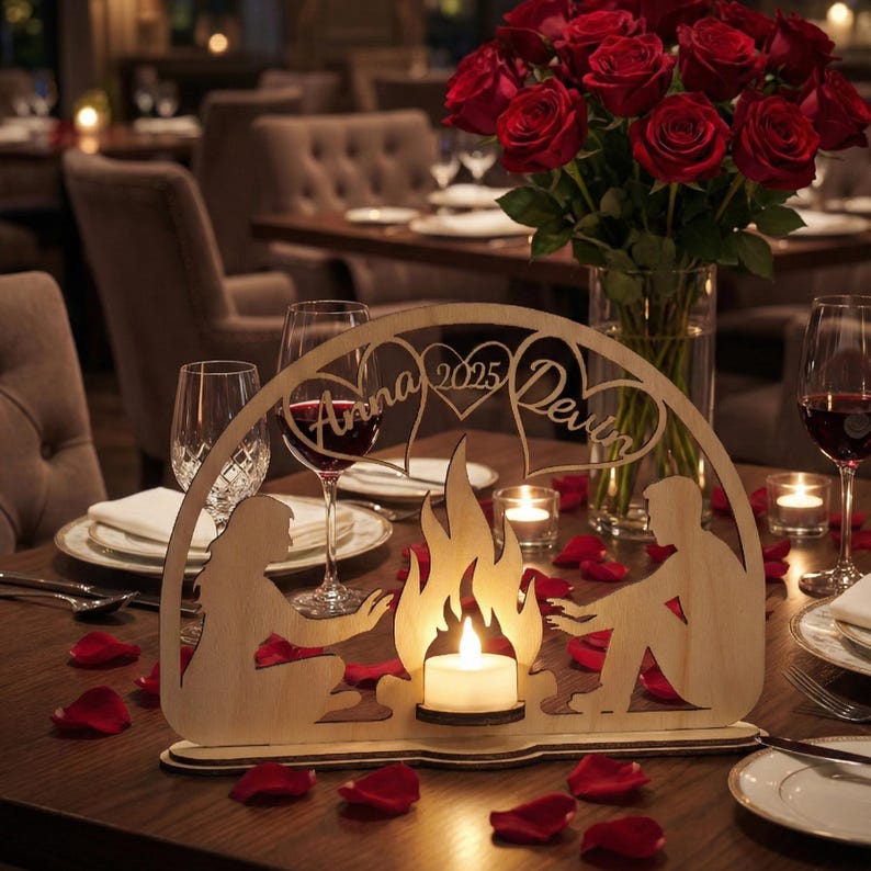 Personalized Couple by Fire SVG | Bonfire Night Light Laser Cut File ...