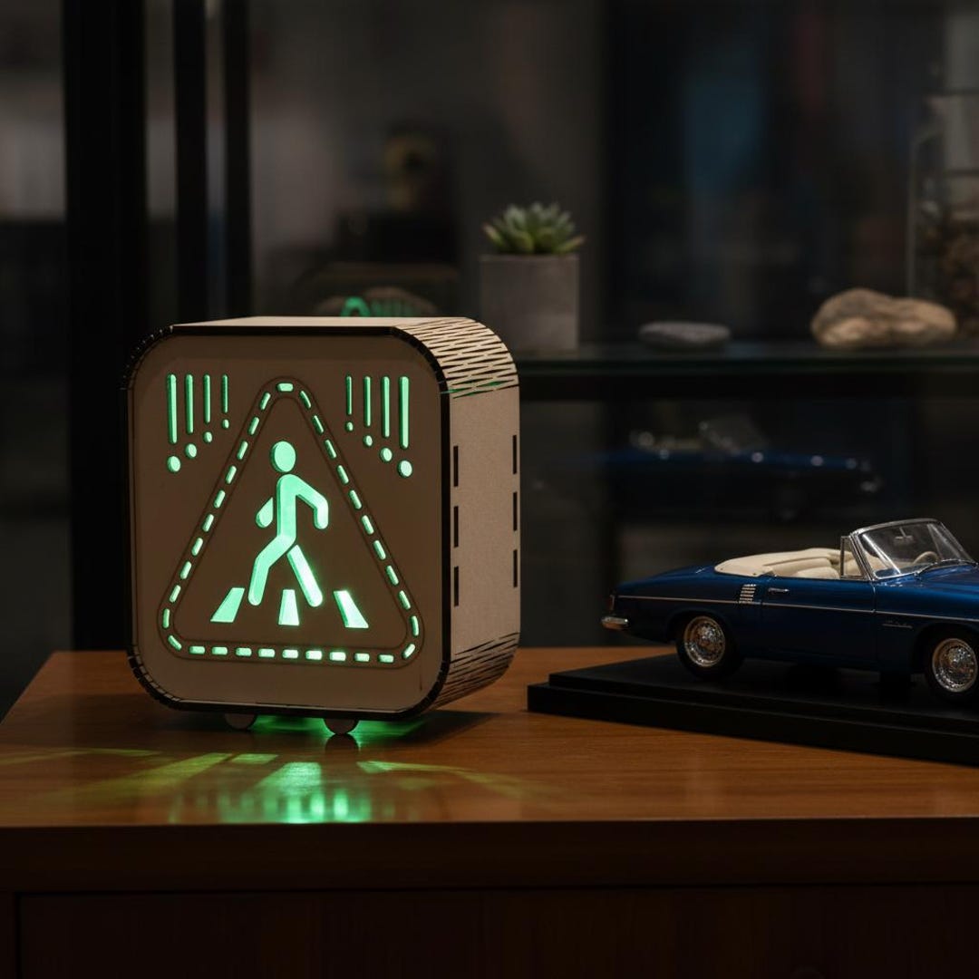 Laser Cut Traffic Sign Lamp SVG: 10 Designs, Wooden Night Light ...
