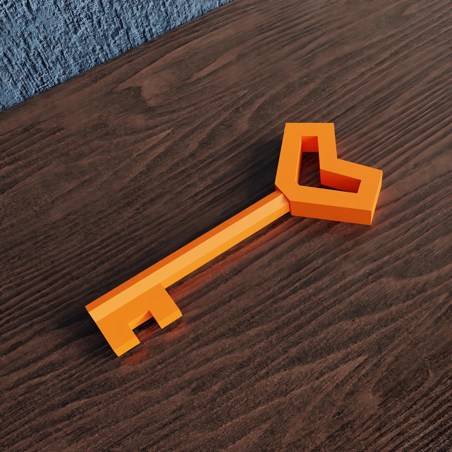 Valentine's Day DIY Papercraft Template - Heart With Lock and Key on ...