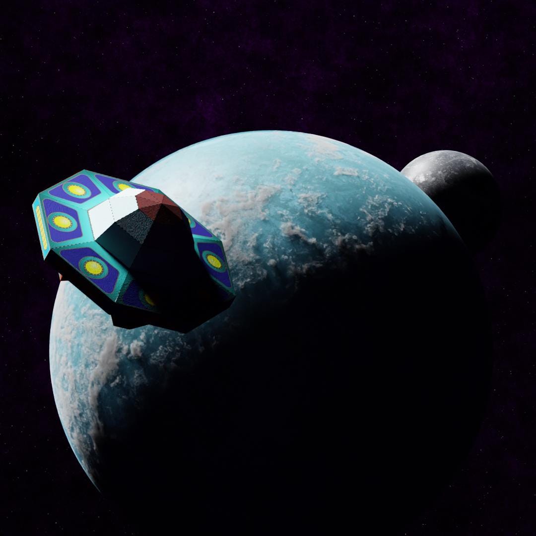 UFO Paper Craft Template - DIY Flying Saucer Papercraft Model for Kids ...