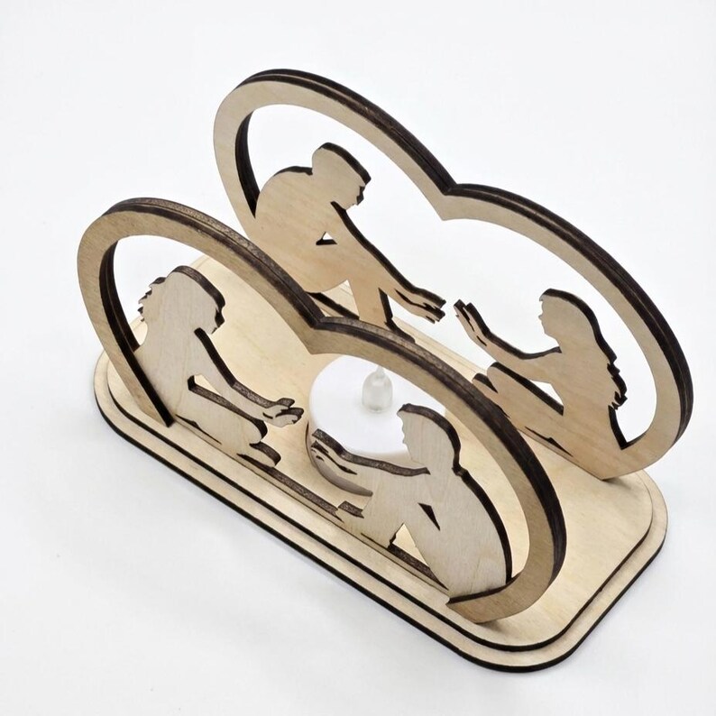 Warmth of Love Candle Holder SVG | Couple Silhouette Wedding ...