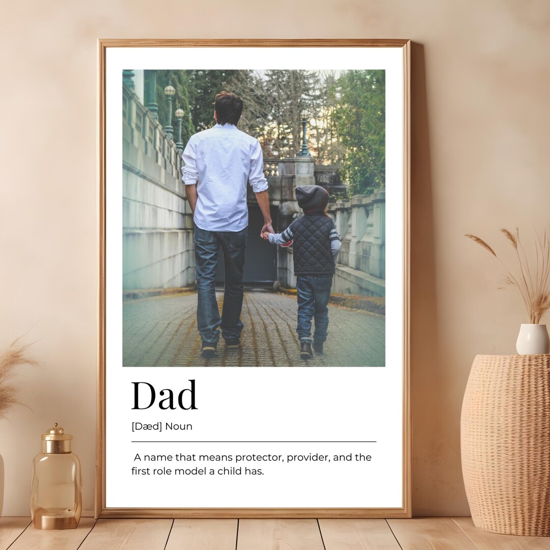 Personalized Dad Definition Print - Custom Photo Poster for Father's ...