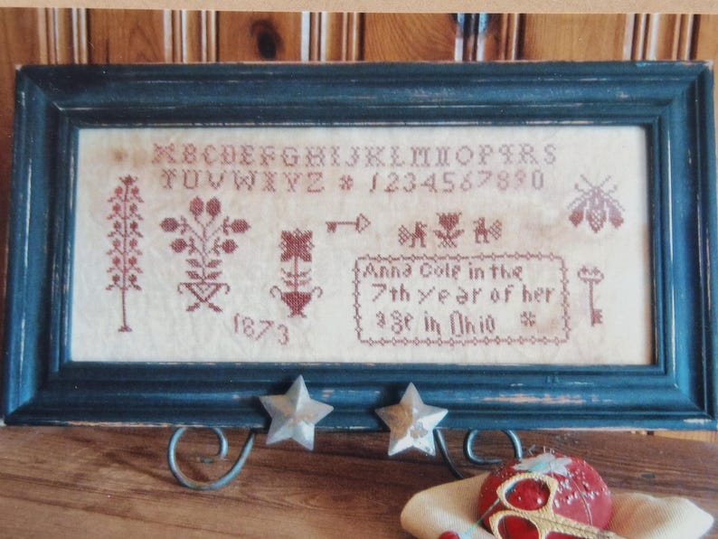 Ann Cole Redwork Sampler Cross Stitch Pattern Designed by Falling Star ...