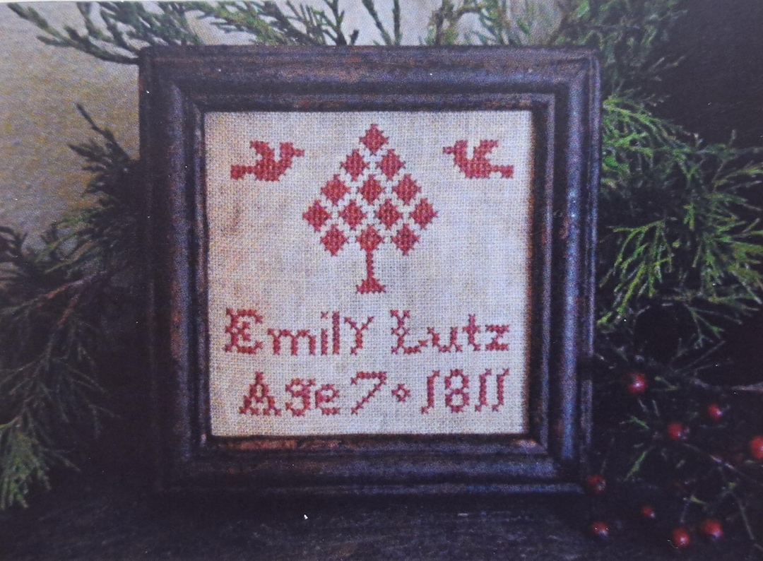 Emily Lutz Cross Stitch Pattern. It is a Chart of a Small Redwork ...