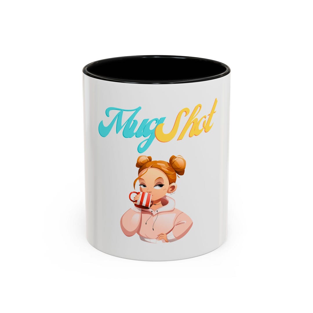 Mug Shot Coffee Mug - Cute Cartoon Design for Coffee Lovers, Fun Gift ...